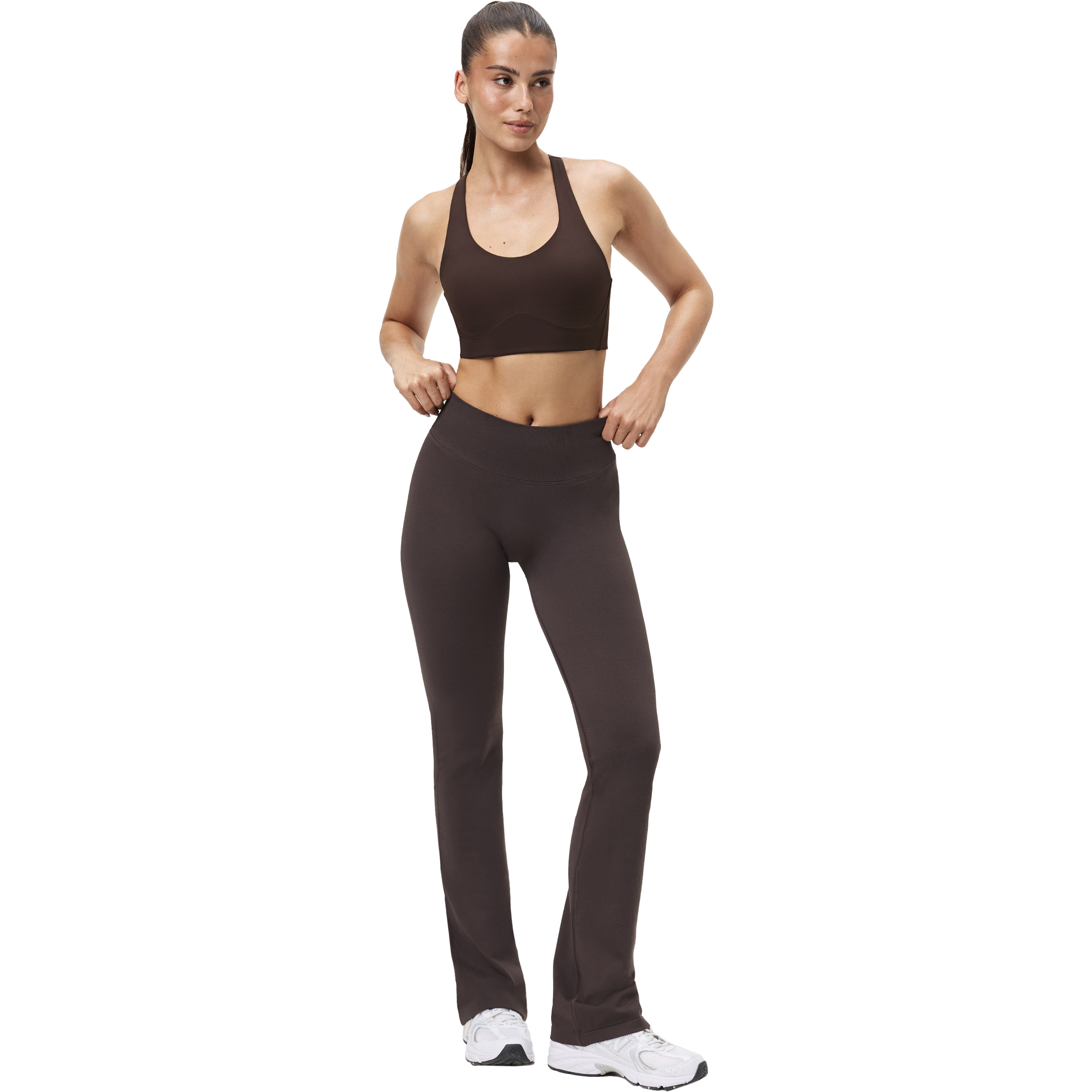STRONGER SEAMLESS CONTOUR RIBBED FLARED LEGGINGS på stadium.se